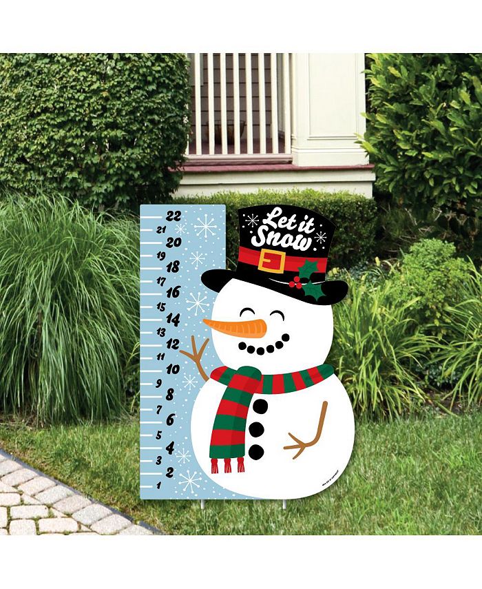 Big Dot of Happiness Snowman Snow Gauge - Party Decorations - Snow ...
