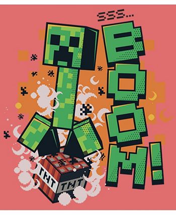 Microsoft Boy's Minecraft Creeper Boom Child Performance Tee - Macy's