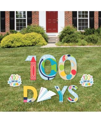Big Dot of Happiness Happy 100th Day of School - Outdoor Lawn Decor ...