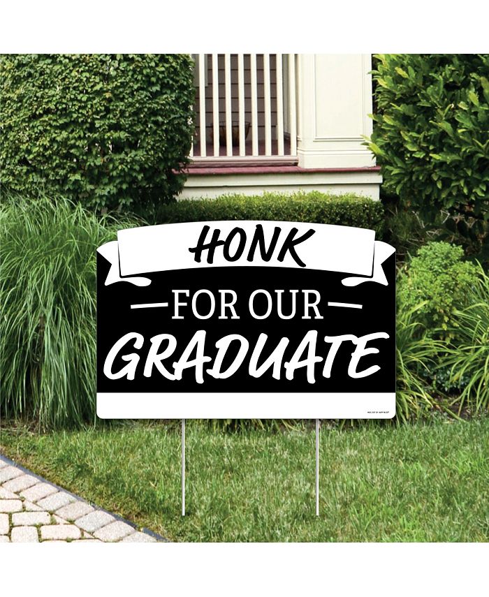 Big Dot of Happiness Honk for Our Graduate - Grad Yard Sign Lawn Decor ...