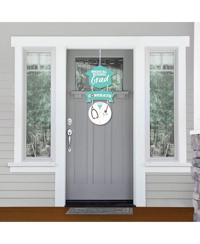 Big Dot of Happiness Medical School Grad - Hanging Porch Outdoor Front ...