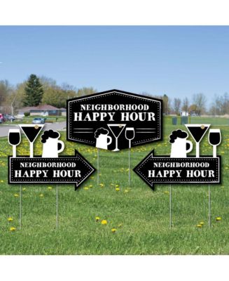 Big Dot of Happiness Neighborhood Happy Hour - 2 Arrows 1 Happy Hour ...