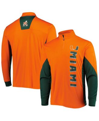 Men's Colosseum Orange Miami Hurricanes Bart Quarter-Zip Windshirt - Macy's
