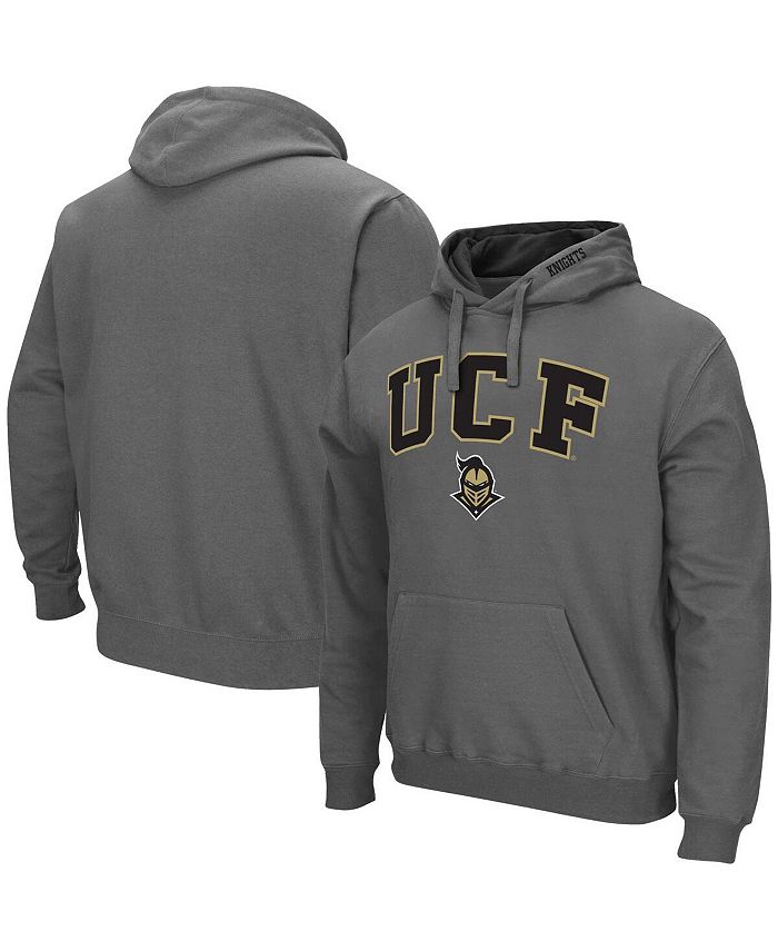 Colosseum Men's Charcoal UCF Knights Arch & Logo Pullover Hoodie - Macy's