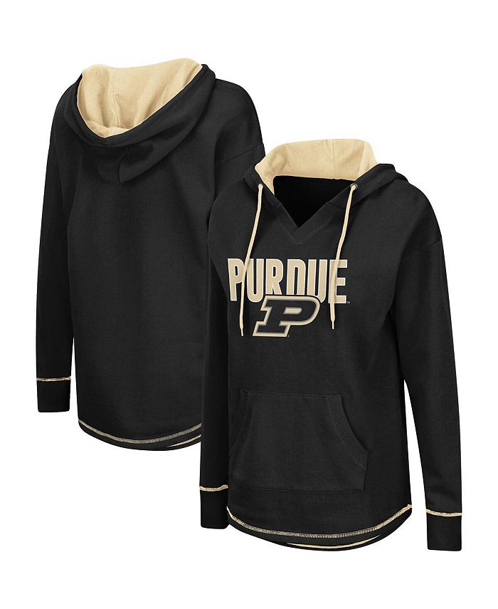Colosseum Women's Black Purdue Boilermakers Tunic Pullover Hoodie - Macy's