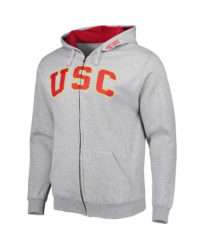 Colosseum Men's Heathered Gray USC Trojans Arch & Team Logo 3.0 Full ...