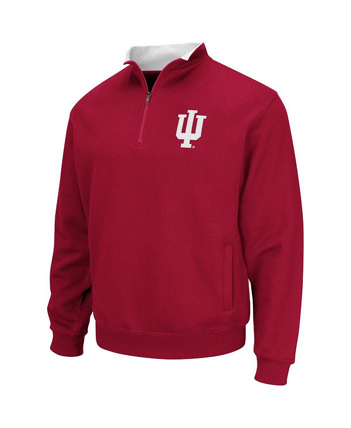 Colosseum Men's Crimson Indiana Hoosiers Big and Tall Tortugas Logo Quarter-Zip Sweatshirt - Macy's