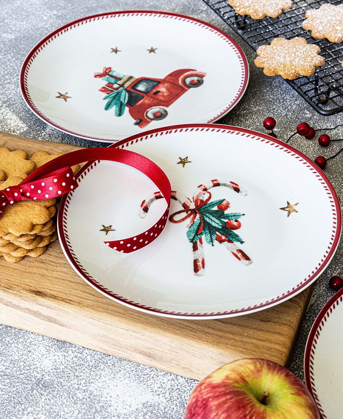 Over and Back Holiday Plates, Set of 4 & Reviews - Dinnerware - Dining ...