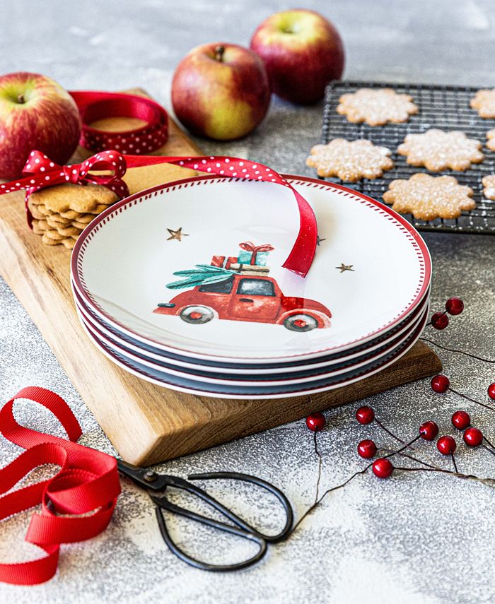 Over and Back Holiday Plates, Set of 4 & Reviews - Dinnerware - Dining ...