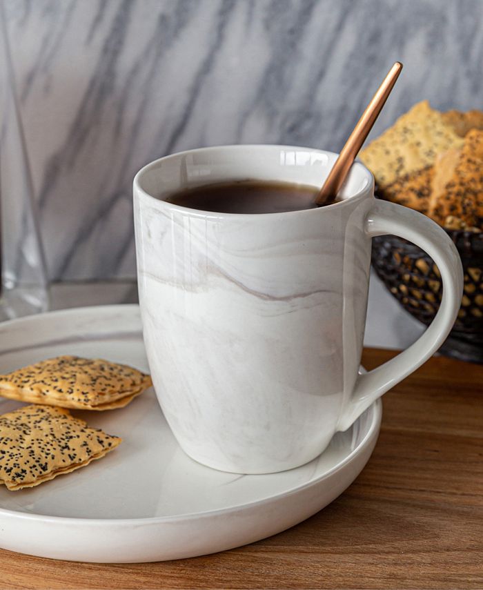 Over and Back Marble Dinnerware 16 Piece Set, Service for 4 & Reviews ...