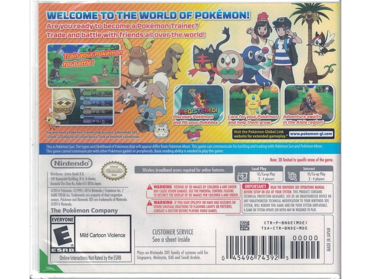 Click here for Pokemon Sun - Nintendo 3DS (World Edition) prices