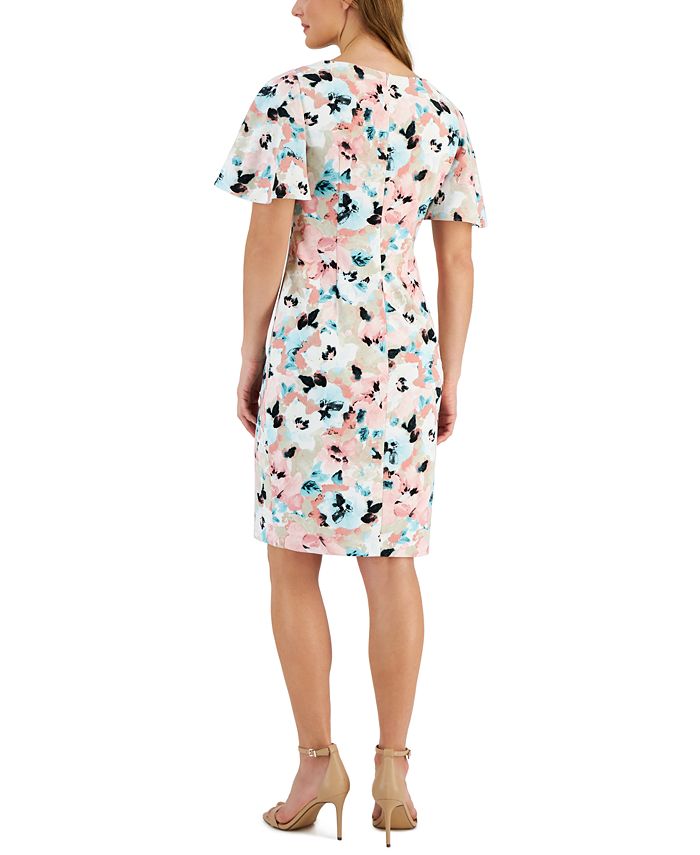 Kasper Women's Floral-Print Scuba Crepe Sheath Dress - Macy's