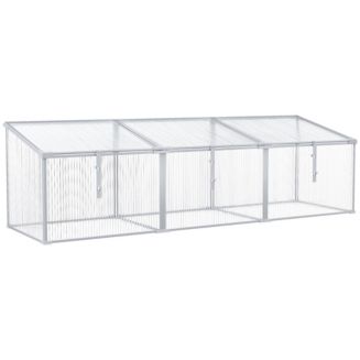 Outsunny 71" Cold Frame Greenhouse Plants Raised Bed Gardener Outdoor ...