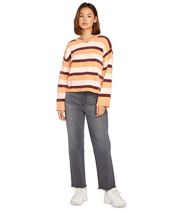 Volcom Juniors' Bubble Tea Striped Sweater - Macy's