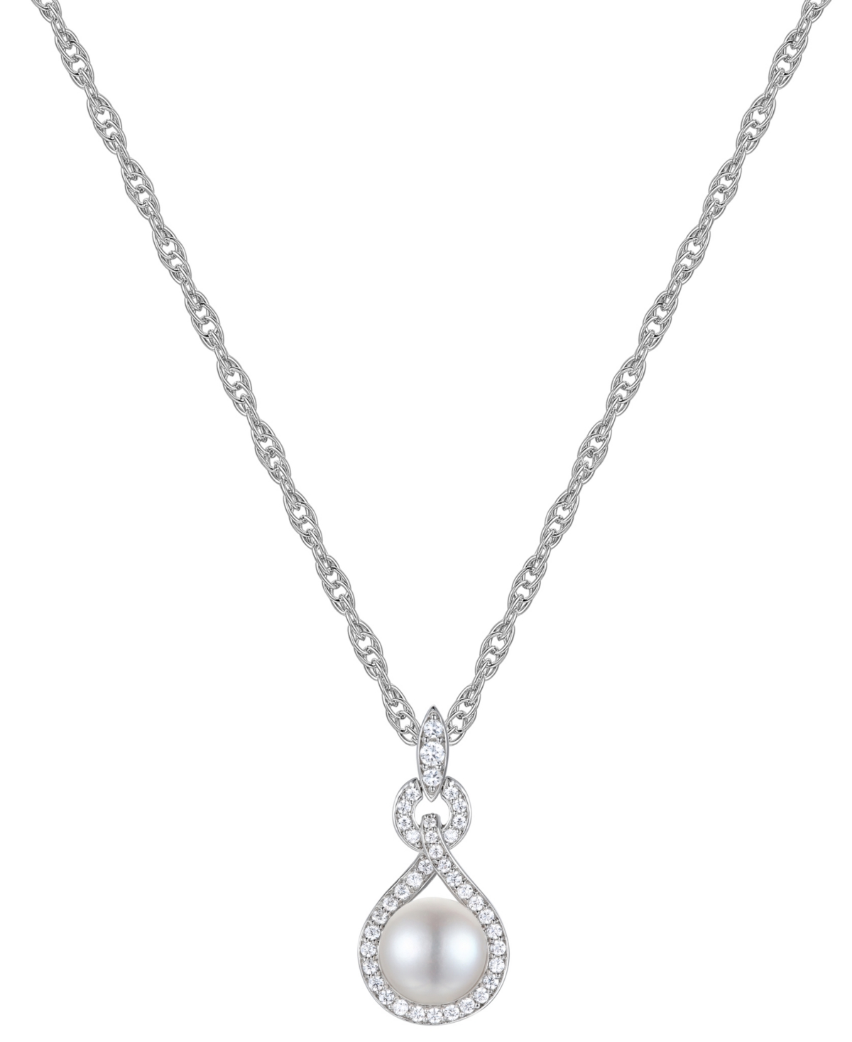 Click here for Cultured Freshwater Pearl (7-1/2mm) & Diamond (1/4... prices