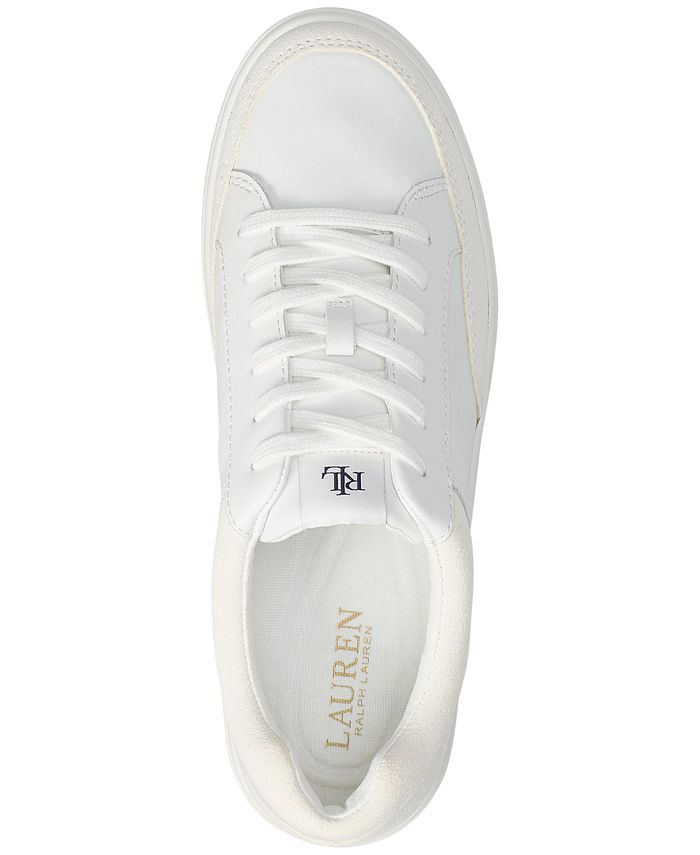 Lauren Ralph Lauren Women's Hailey Low-Top Lace-Up Sneakers - Macy's