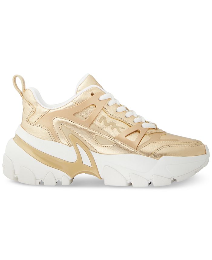 Michael Kors Women's Nick Lace-Up Trainer Running Sneakers - Macy's