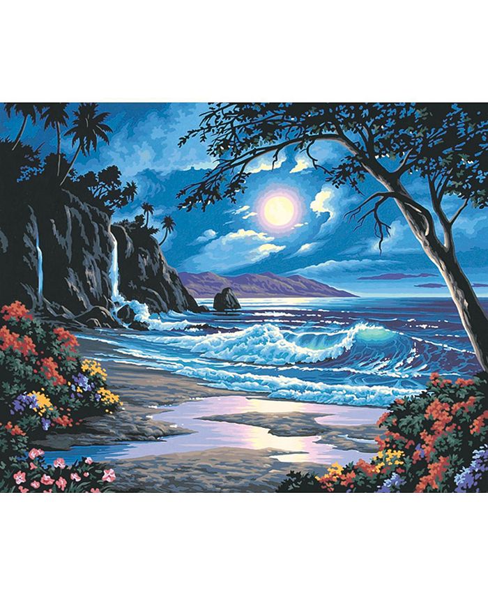 Paint Works Paint By Number Kit-Moonlit Paradise - Macy's Paint Works Paint By Number Kit-Moonlit Paradise - Macy's