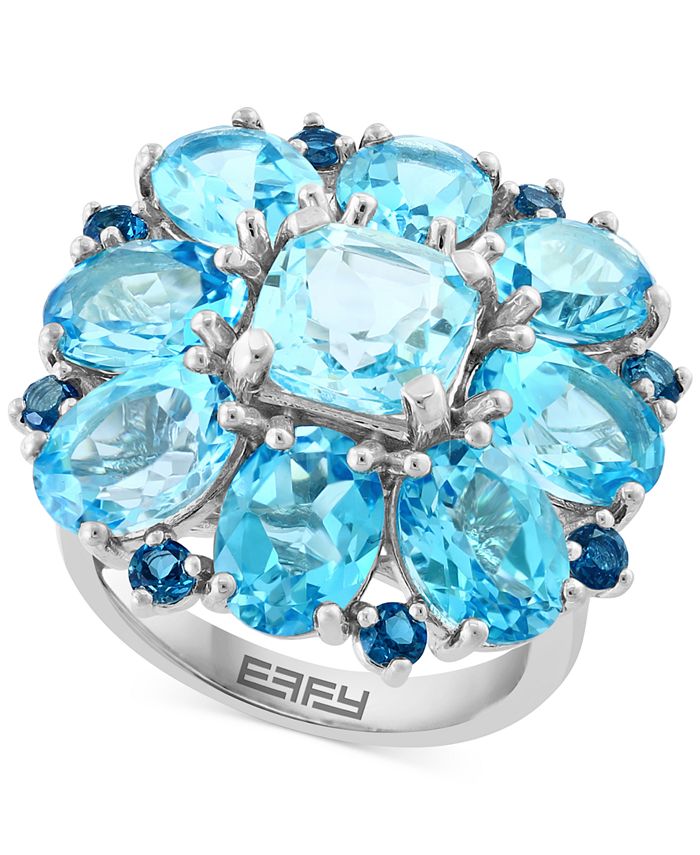 EFFY Collection EFFY® Multi-Topaz Flower Cluster Statement Ring (16 ct ...