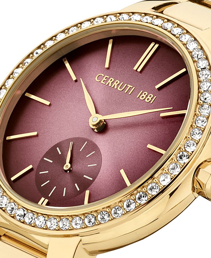 Cerruti 1881 Women's Bretagna Collection Gold-Tone Stainless Steel ...