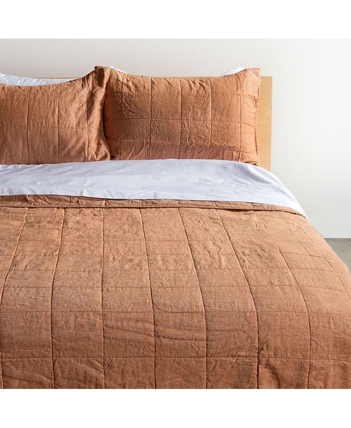 Bokser Home French Linen Box Stitch Quilt - Full/Queen - Macy's