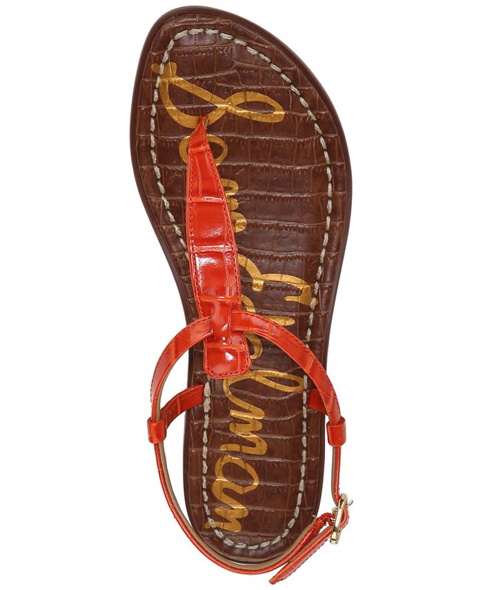 Sam Edelman Women's Gigi T-Strap Flat Sandals - Macy's