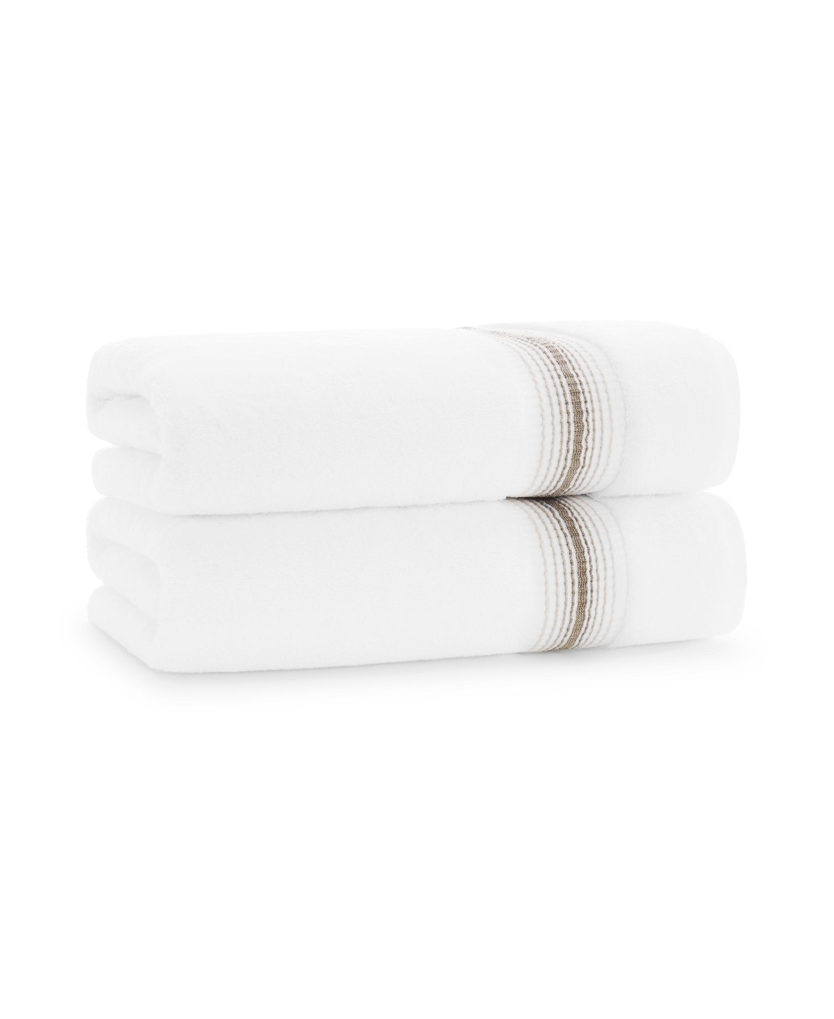Click here for Aston and Arden White Turkish Luxury Striped Towel... prices