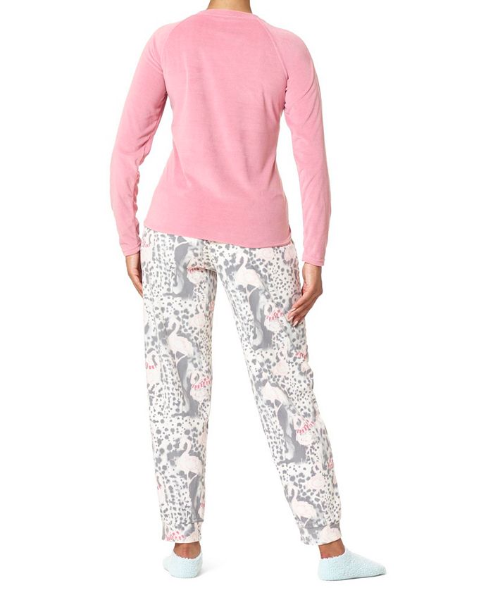 Hue Women's Wild Flamingo Fleece 3 pc Pajama & Sock Set - Macy's