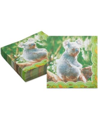 Sparkle and Bash Koala Paper Napkins for Kid's Outback Safari Birthday ...