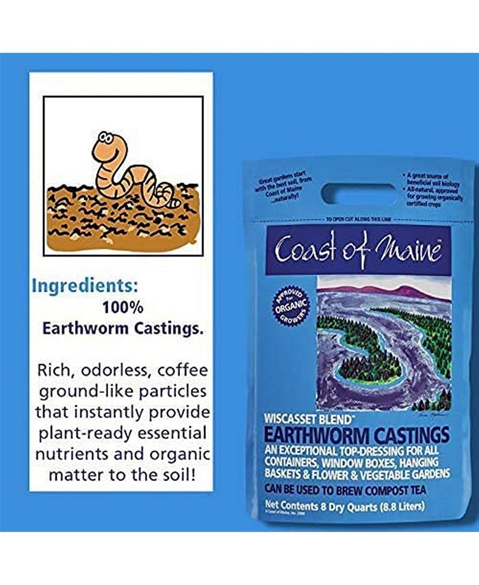 Coast of Maine Wiscasset Blend, Earthworm Castings - 8 qt - Macy's
