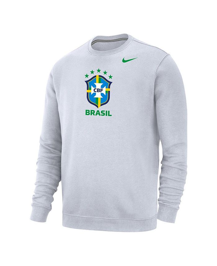 Nike Men's White Brazil National Team Fleece Pullover Sweatshirt - Macy's