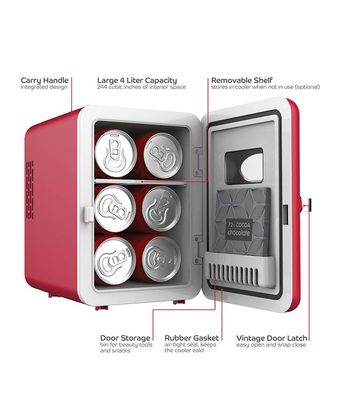 Tzumi Polar Bear Retro 4-Liter Mini Cooler Mini Fridge - Macy's