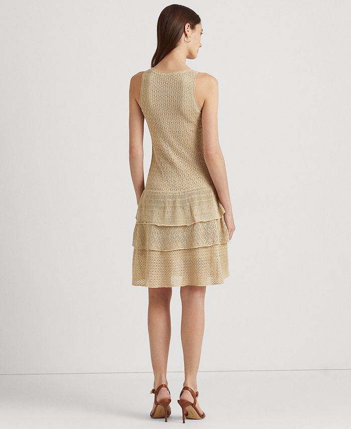 Lauren Ralph Lauren Women's Pointelle-Knit Drop-Waist Dress - Macy's