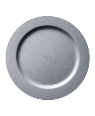 10" Matte Steel Gray Round Disposable Plastic Dinner Plates (120 Plates ...