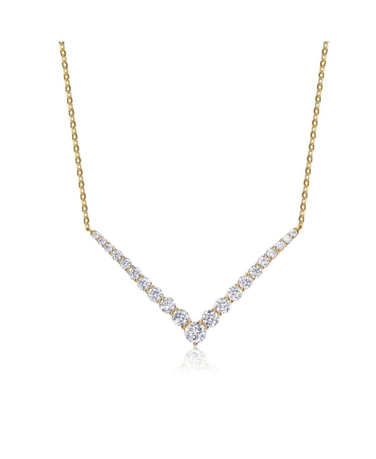 Click here for Radiant 14K Yellow Gold-Plated Cubic Zirconia Chev... prices