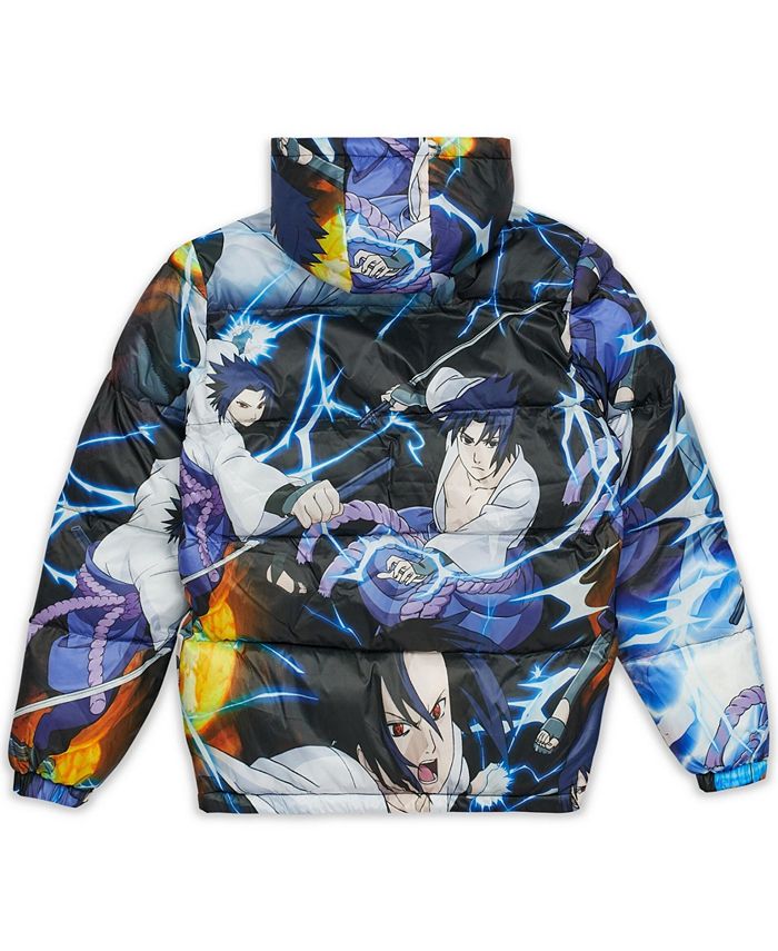 Reason Men's Naruto Sasuke All Over Print Puffer Jacket - Macy's