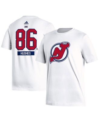 Men's adidas Jack Hughes White New Jersey Devils Reverse Retro 2.0 Name ...