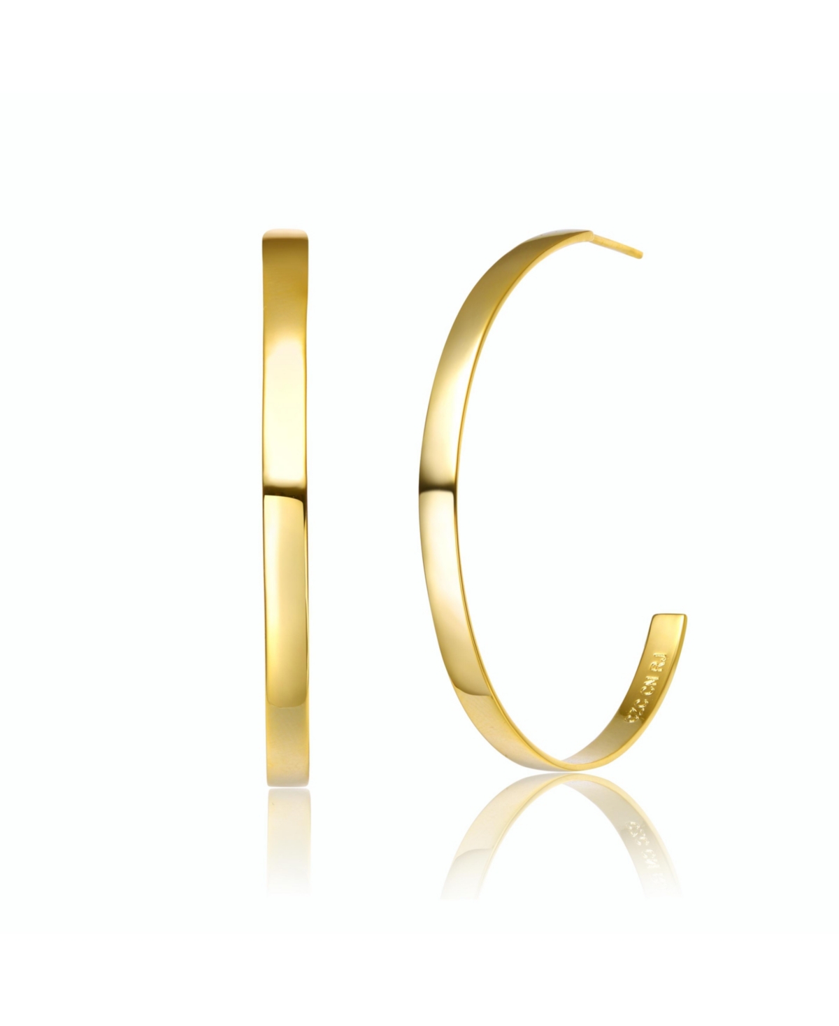 Click here for 14K Gold Plated Open Hoop Earrings - Gold prices