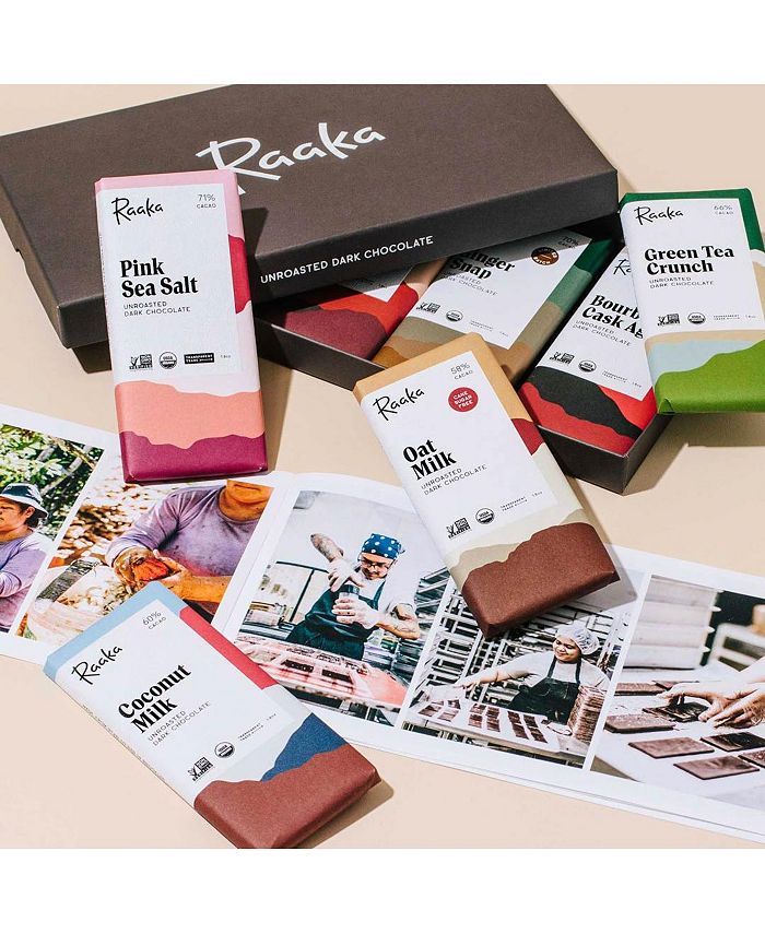 Raaka Chocolate Library Box 8 Dark Chocolate Bars 1.8oz - Macy's