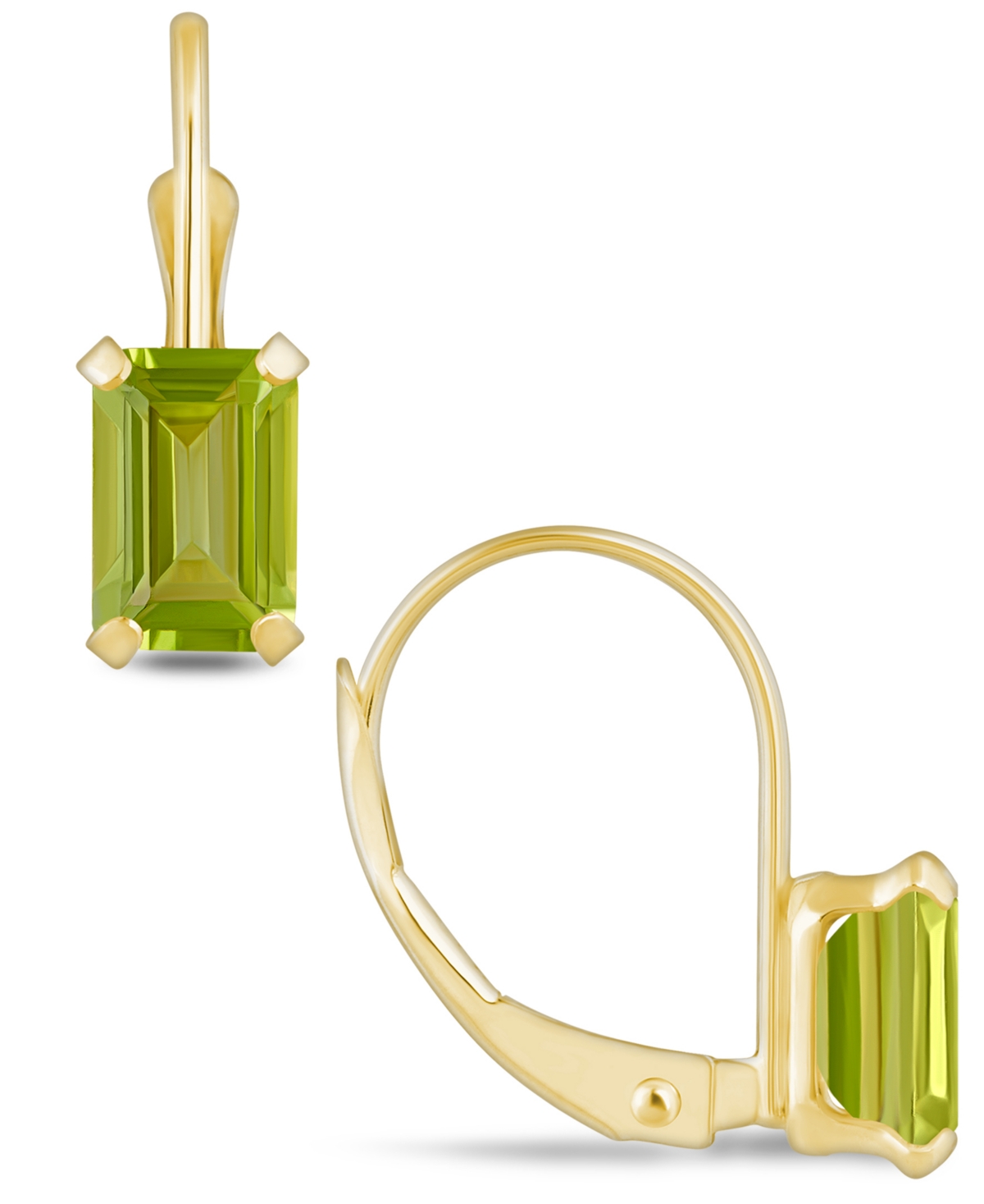 Click here for Macys Gemstone Leverback Earrings in 10K Yellow Go... prices