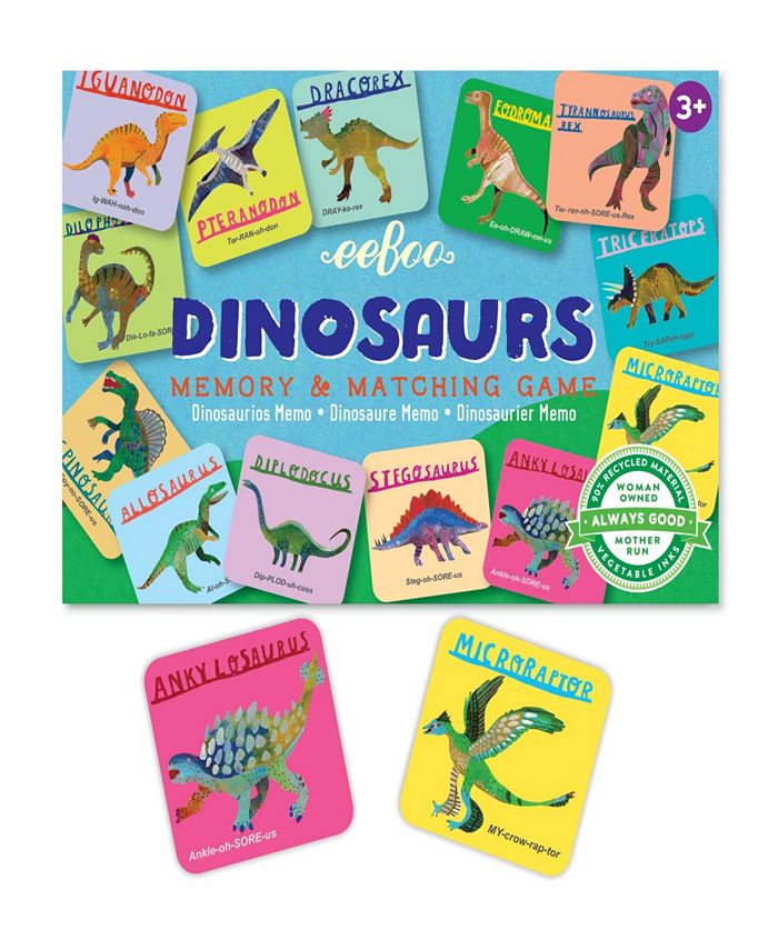 Eeboo Dinosaurs Little Memory and Matching Game - Macy's