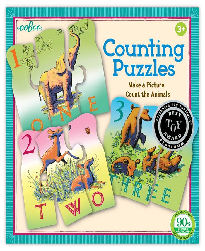 Eeboo Animal Counting 30 Piece Puzzle Set - Macy's
