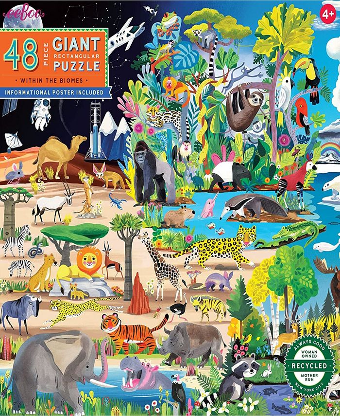 Eeboo within the Biomes 48 Piece Giant Jigsaw Puzzle - Macy's