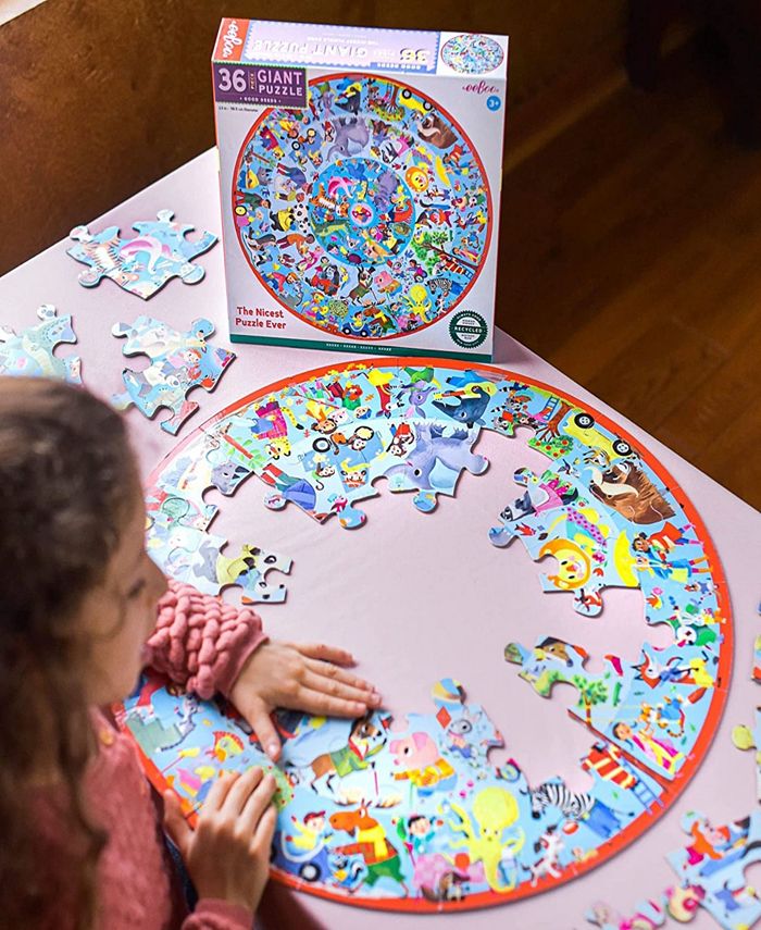 Eeboo Good Deeds 36 Piece Giant Round Jigsaw Puzzle for Kids - Macy's