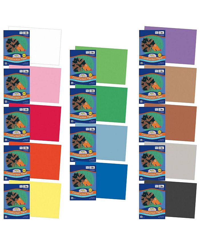 Kaplan Early Learning Pacon Construction Paper Assorted Colors 50 Sheet ...
