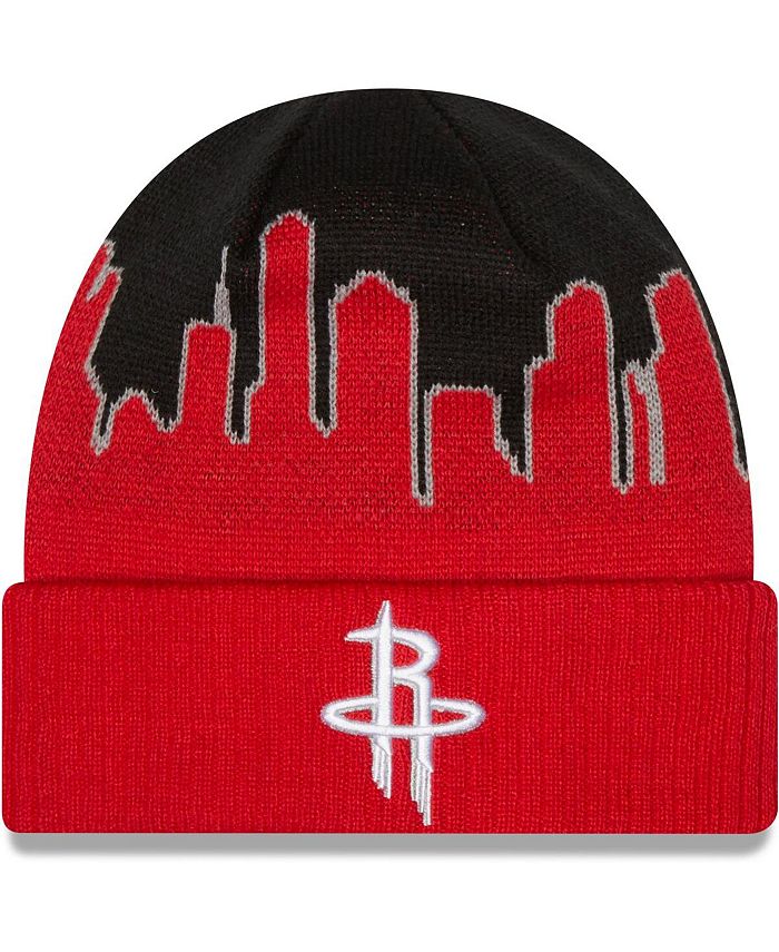 New Era Men's Red and Black Houston Rockets 2022 Tip-Off Cuffed Knit ...