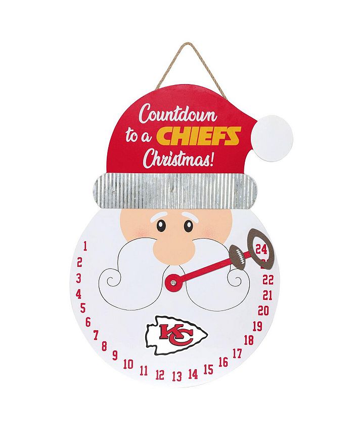 FOCO Kansas City Chiefs Countdown Santa Sign - Macy's