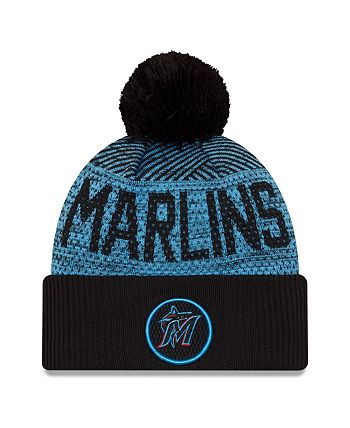 New Era Men's Black Miami Marlins Authentic Collection Sport Cuffed ...