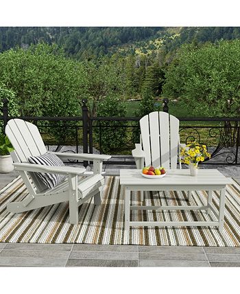 WestinTrends 3-Piece Outdoor Paio Adirondack Conversation Set & Reviews ...