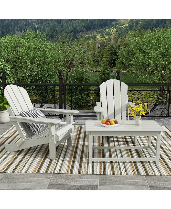 WestinTrends 3-Piece Outdoor Paio Adirondack Conversation Set - Macy's